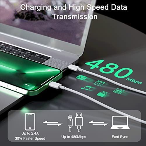 iPhone Fast Charger Car Charger Type C Kit, 20W PD USB C Wall Charger Plug + 38W USB C Car Charger + 2 X 3.3 FT Lighting Cables for iPhone 12/13/14/11/X/8, Pad