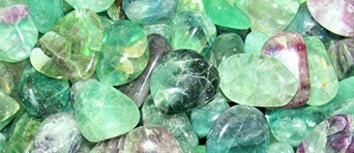 Zentron Crystal Collection: Natural Grade A Large Tumbled Rainbow Fluorite - Polished Authentic Wholesale Gemstones for Healing, Wicca, Reiki (1/2 Pound)