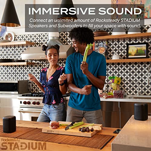 Rocksteady Stadium Portable Bluetooth Speakers - Wirelessly Connectible (4 Speakers) - Works Indoors and Outdoors - Up to 100 Foot Connection Range - Up to 16 Hour Battery Life