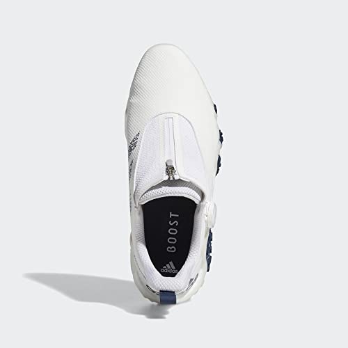 adidas Men's CodeChaos 22 BOA Spikeless Golf Shoes, Footwear White/Crew Navy/Crystal White, 10.5