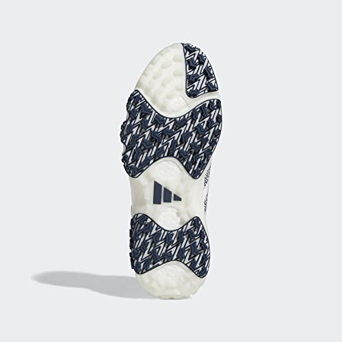adidas Men's CodeChaos 22 BOA Spikeless Golf Shoes, Footwear White/Crew Navy/Crystal White, 10.5