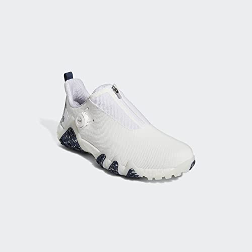 adidas Men's CodeChaos 22 BOA Spikeless Golf Shoes, Footwear White/Crew Navy/Crystal White, 10.5