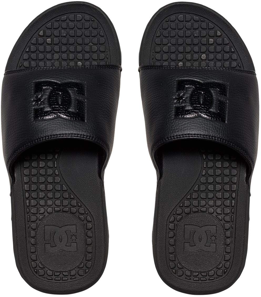 DC Men's Bolsa Slide Sandal, Black/Black/Black, 11 D US