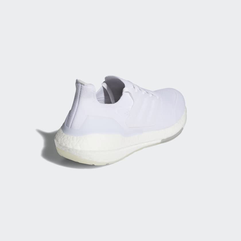 adidas Men's Ultraboost-21 Running Shoes, White/White/Grey, 10.5