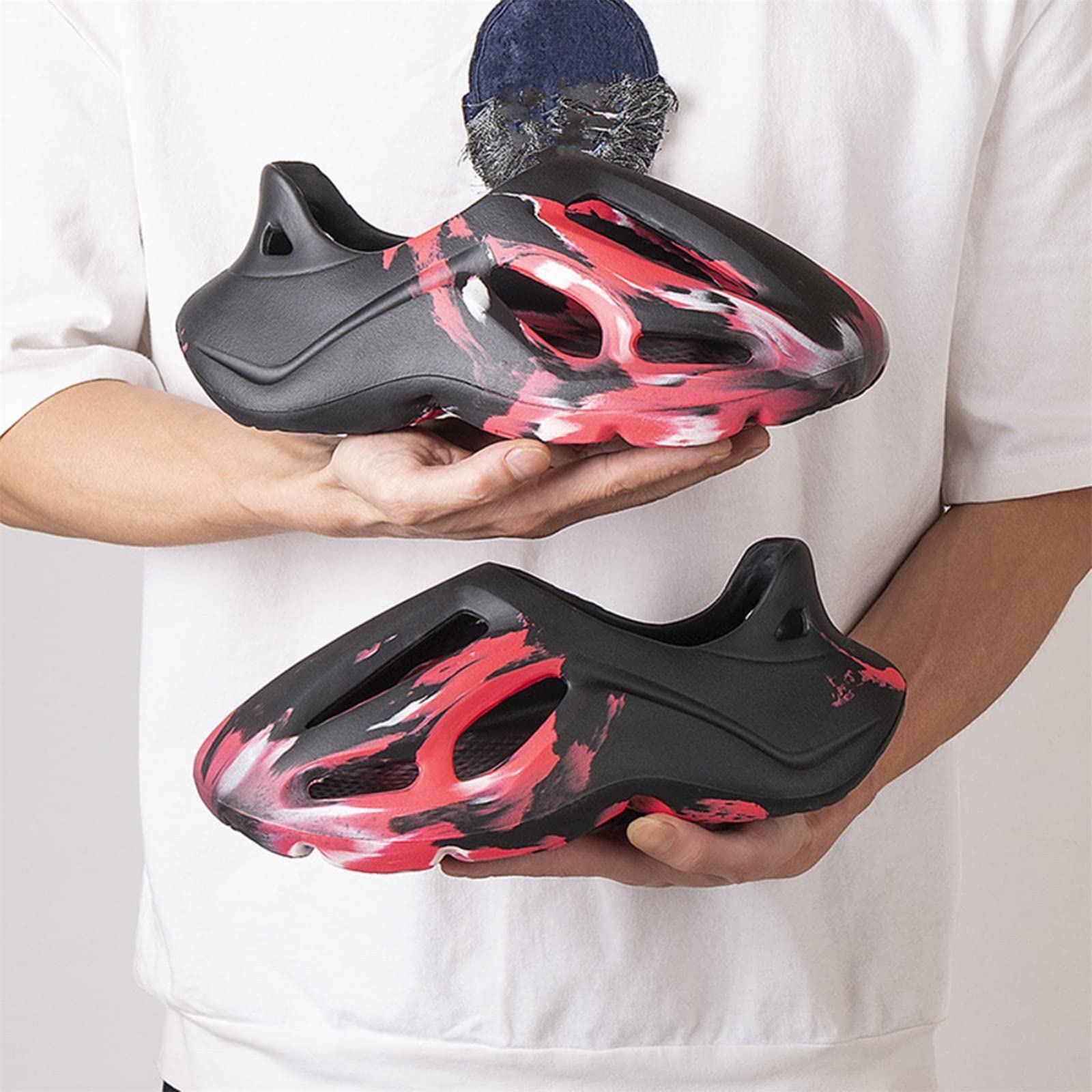 Foam Runner Shoes, Unisex Foam Runner Sneakers Pillow Cloud Shoes Non-Slip Lightweight Breathable Soft Fashion Sandals,Camouflage D,11.5/10.5