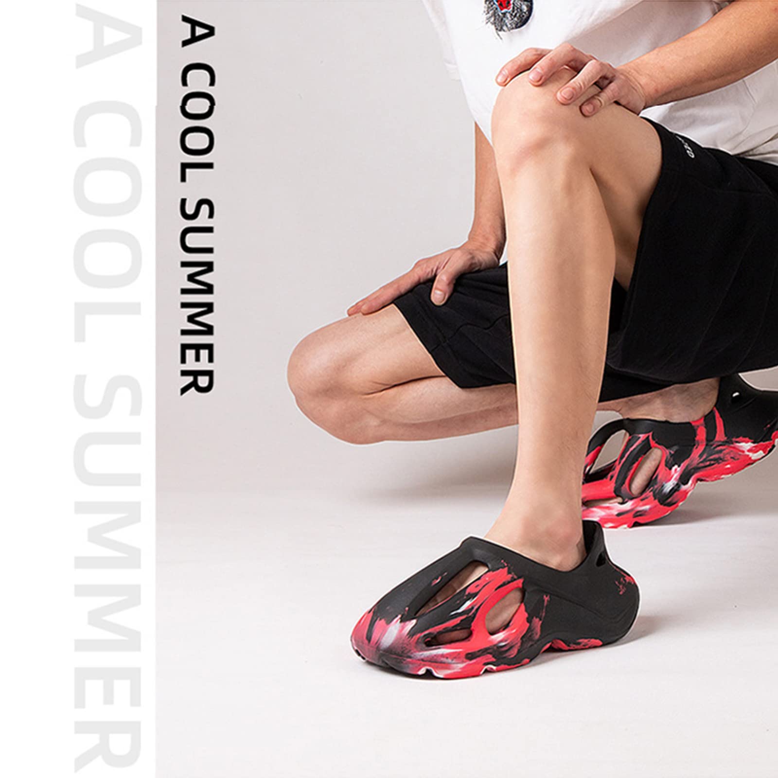 Foam Runner Shoes, Unisex Foam Runner Sneakers Pillow Cloud Shoes Non-Slip Lightweight Breathable Soft Fashion Sandals,Camouflage D,11.5/10.5