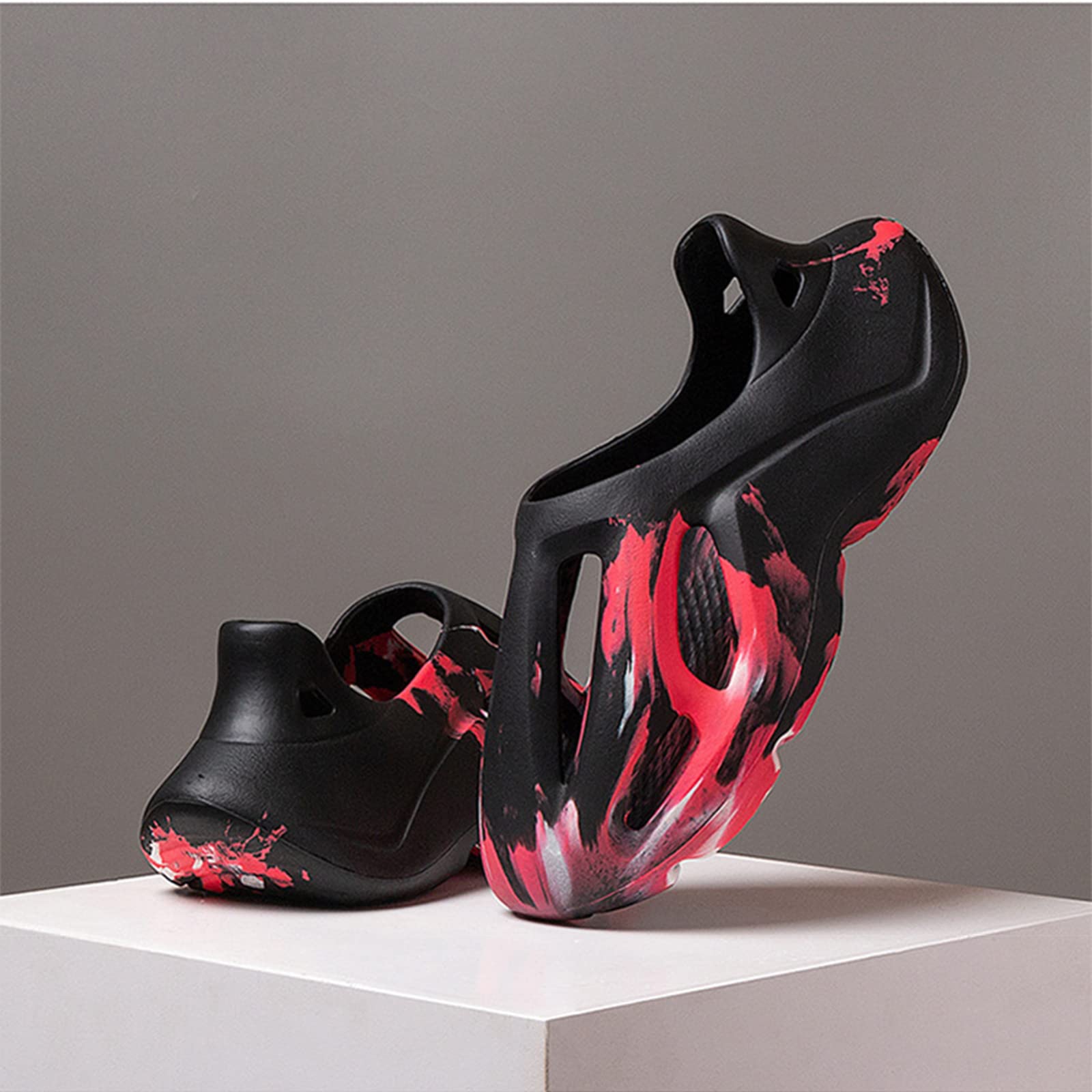 Foam Runner Shoes, Unisex Foam Runner Sneakers Pillow Cloud Shoes Non-Slip Lightweight Breathable Soft Fashion Sandals,Camouflage D,11.5/10.5