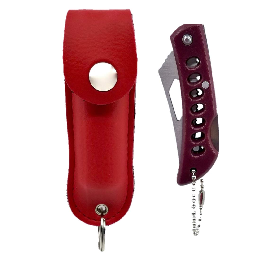 POLICE MAGNUM Red Pepper Spray Keychain Holster Combo Pack- Self Defense Made in The USA - 1/2oz Red Holster Pocket Knife