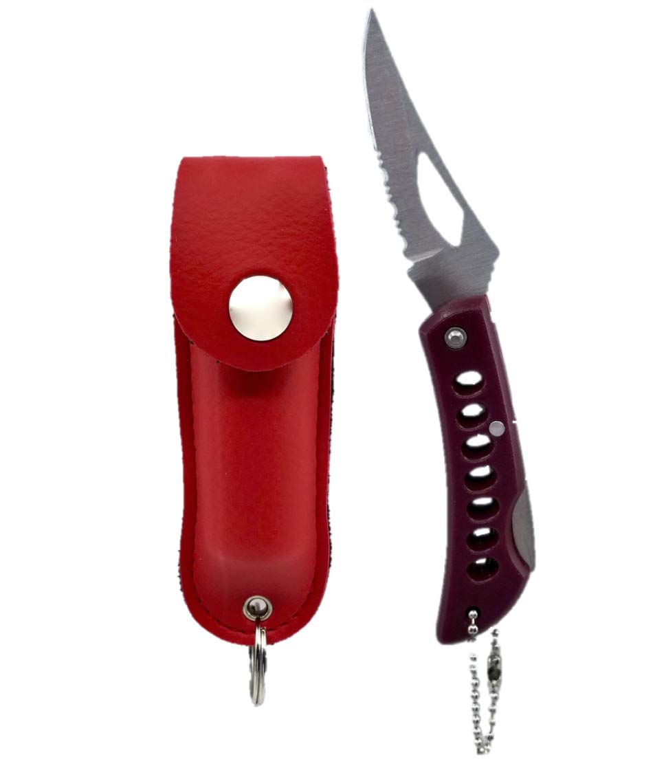 POLICE MAGNUM Red Pepper Spray Keychain Holster Combo Pack- Self Defense Made in The USA - 1/2oz Red Holster Pocket Knife