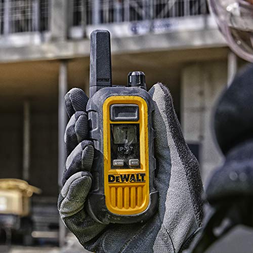 DEWALT DXFRS800 2 Watt Heavy Duty Walkie Talkies - Two-Way Radio with VOX (2 Pack) & DXFRS300 1 Watt Heavy Duty Walkie Talkies - Long Range & Rechargeable Two-Way Radio with VOX (2 Pack)