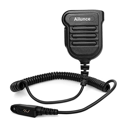 Ailunce HD1 Shoulder Speaker Microphone IP55 Anti-Splash 3.5mm Audio Jack Compatible with HD1 Retevis RT29 RT48 RB23 RT47 RB46 RT47V RT87 RT83 RT82 Walkie Talkie (1 Pack)