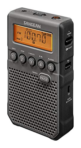 Sangean DT-800BK AM/FM/NOAA Weather Alert Pocket Radio (Black)