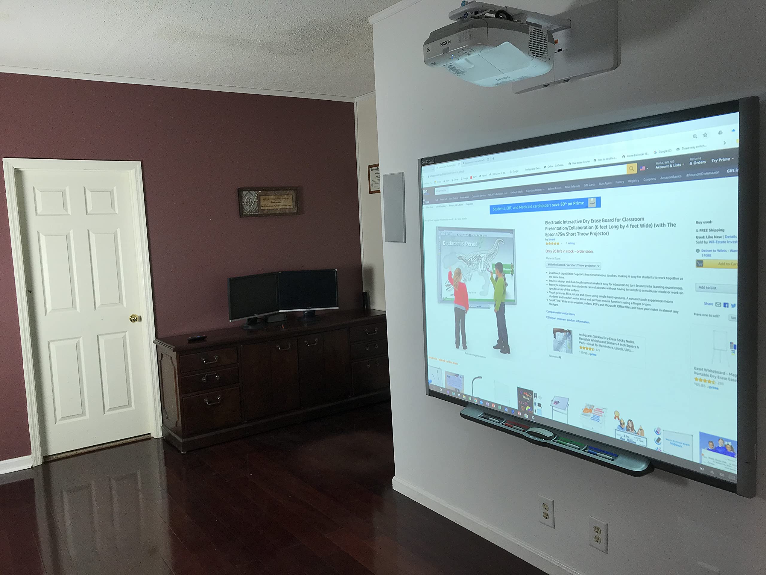 SMART Board SB660 Interactive Whiteboard With short throw projector bundle (90 days warranty!!))