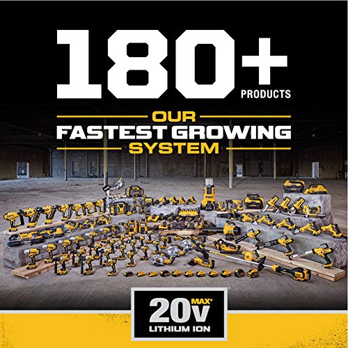 DEWALT 20V MAX Bluetooth Radio, 100 ft Range, Battery and AC Power Cord Included, Portable for Jobsites (DCR025)