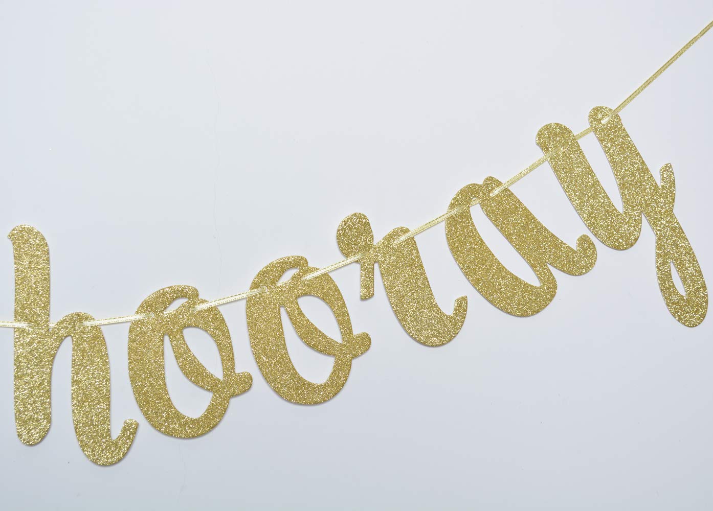 Hip Hop Hooray Gold Glitter Banner