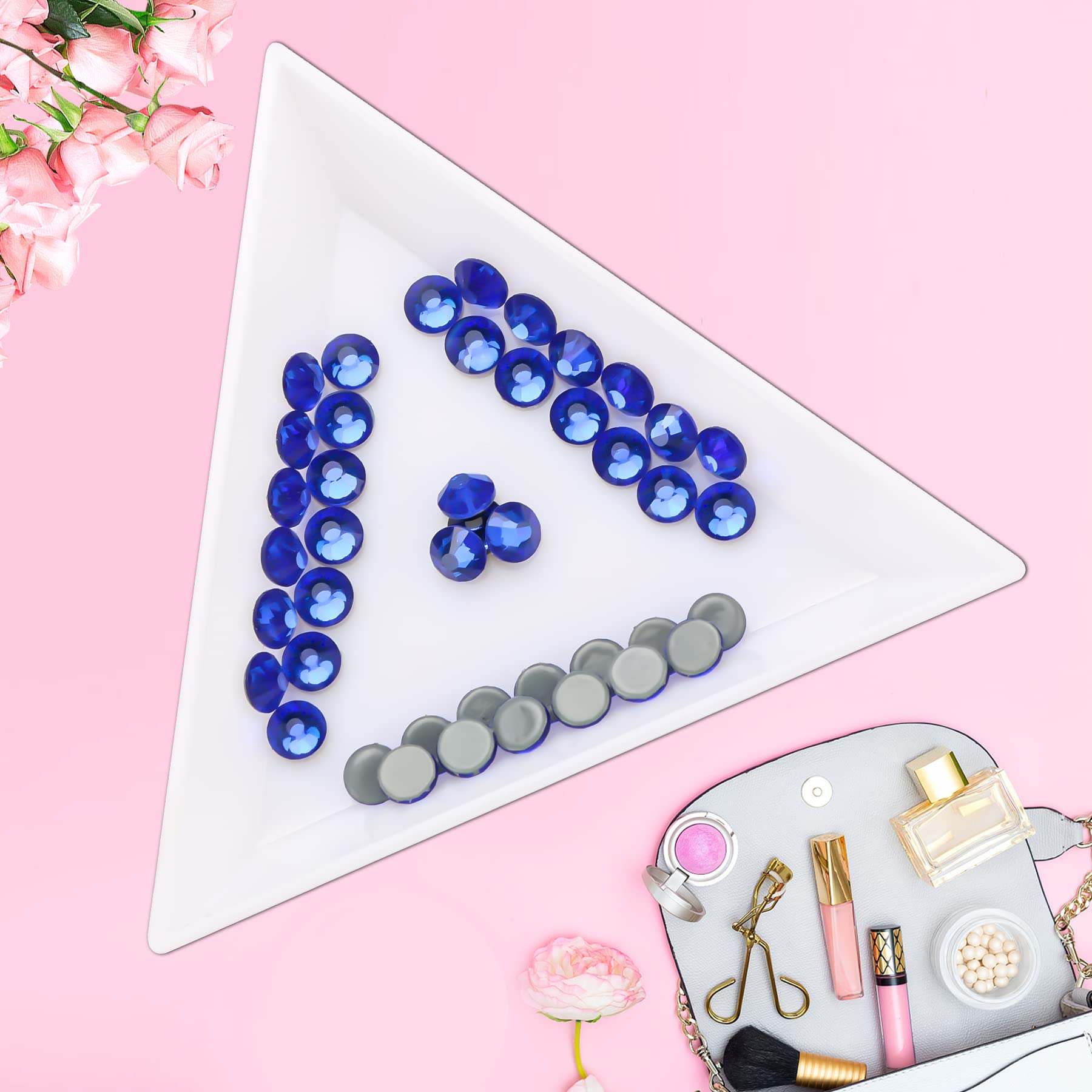 Jollin Hot Fix Crystal Flatback Rhinestones Glass Diamantes Gems 6.4mm(30ss 288pcs, Sapphire)