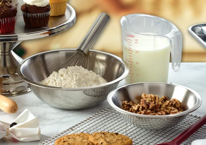 Winco MXBT-500Q Mixing Bowl, 5 Quart, Silver