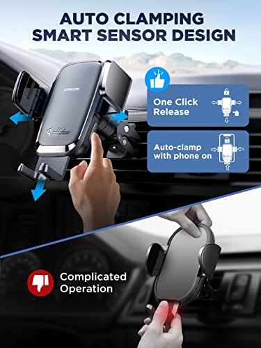 [Upgraded Version] Wireless Car Charger, 15W Qi Smart Fast Charging, JOYROOM Car Phone Holder Mount Wireless Charging, Auto-Clamping Charging Cell Phone Mount for iPhone, Samsung, Galaxy, LG, Google
