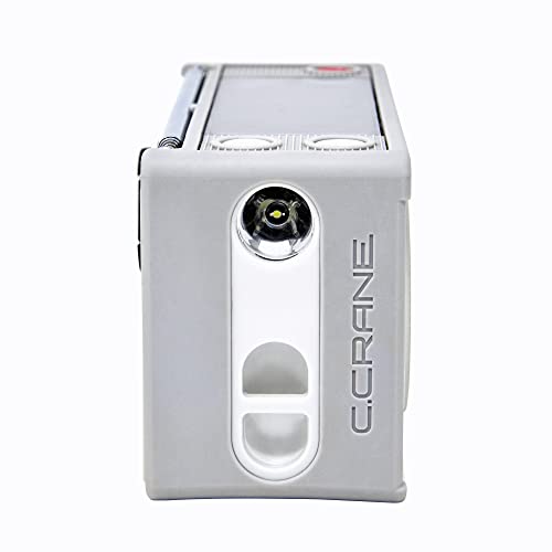 CCRadio Solar Wind-Up Portable Emergency Crank Digital Radio AM, FM, NOAA Weather & Alert, Built in LED Flashlight and Cellphone Charger, Battery Operated & Everyday Use by C. Crane