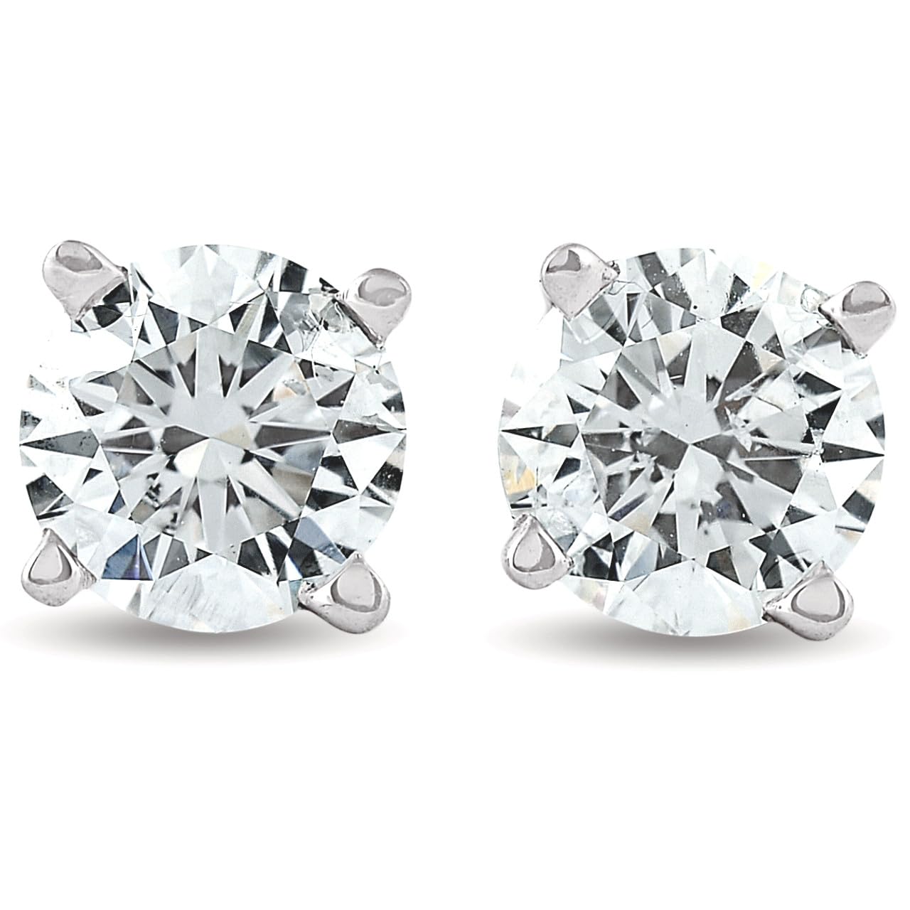 1 Carat (ctw) Diamond Studs in 14k White Gold Lab Grown