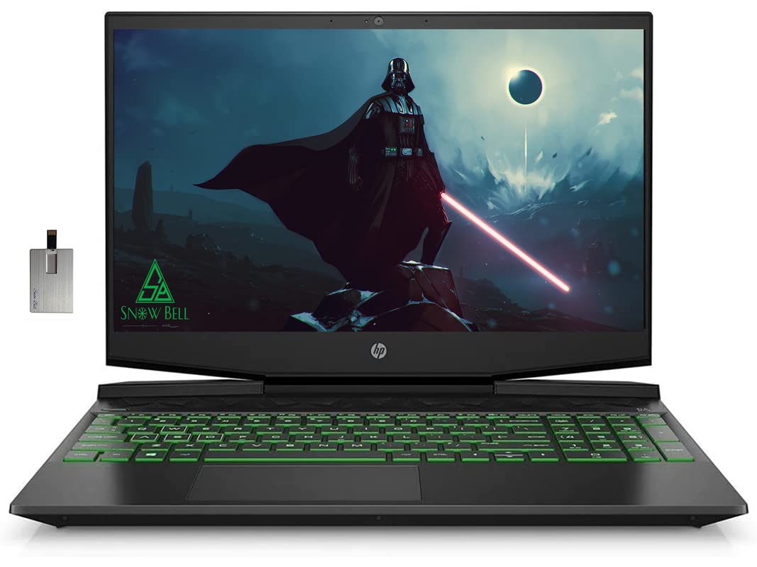 HP 2022 Pavilion Gaming 15.6" FHD IPS Laptop, AMD Ryzen 5-5600H (Beats i7-9750H), 16GB RAM, 1TB HDD+512GB SSD, Backlit Keyboard, GeForce GTX 1650, Win 11, Acid Green, 32GB SnowBell USB Card