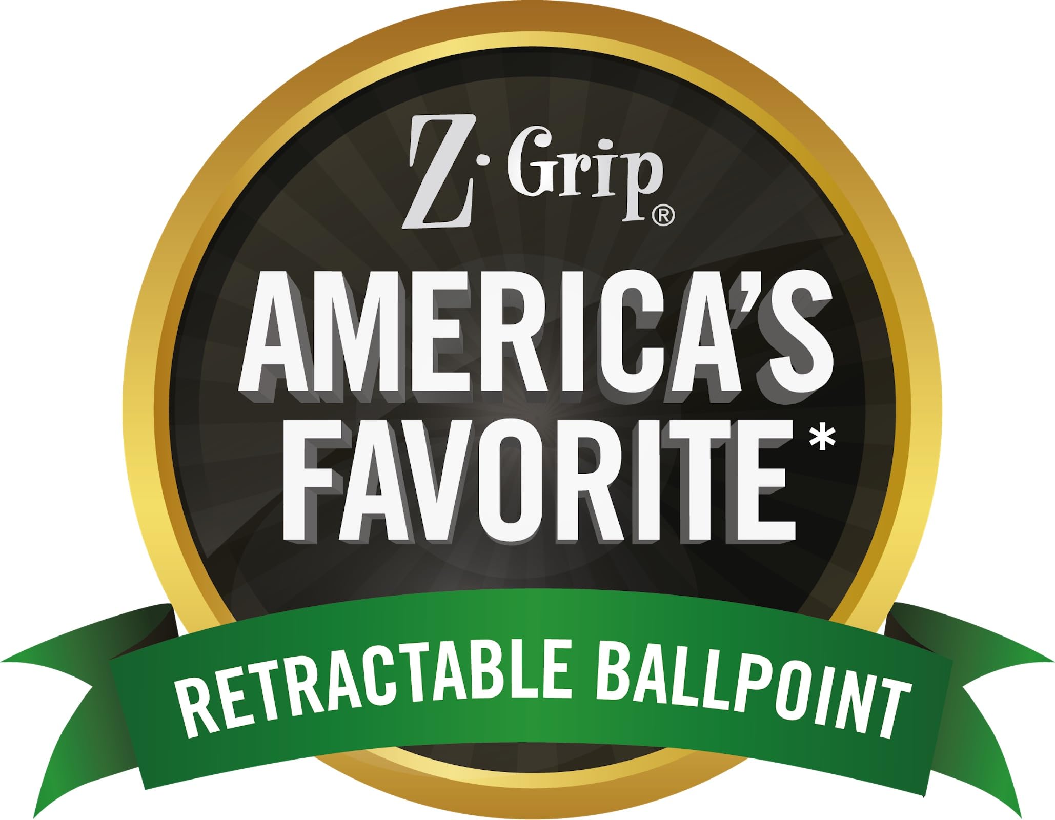 Zebra Pen Z-Grip Retractable Ballpoint Pen, Fine Point, 0.7mm, Black Ink, 12-Pack