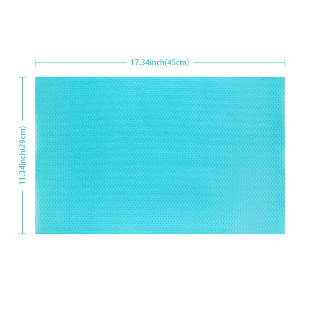 7 PCS Shelf Mats Refrigerator Pads Moisture Absorption Pad Washable Can Be Cut Refrigerator Mats ,Drawer Table Placemats (Blue)