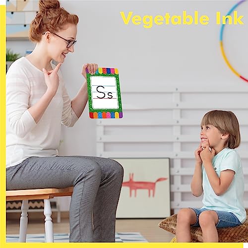 Alphabet Bulletin Board Set, 37 PCS ABC Wall Decorations 26 Upper/Lower Case Letters plus 0-10 Numbers Small Posters for Preschool, Kindergarten Classroom Playroom Bedroom Decorations for Students