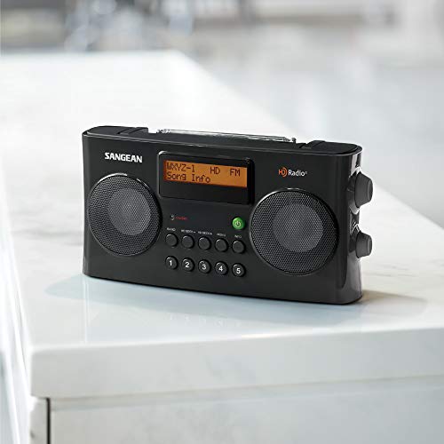Sangean HDR-16 HD Radio/FM-Stereo/AM Portable Radio, Black
