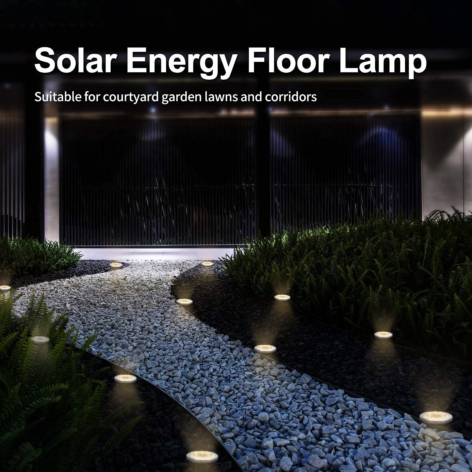 Aogist Solar Ground Lights 12 Packs, 8 LED Solar Garden Lights, Waterproof Outdoor Solar Disk Lights, In-ground Outdoor Landscape Lights for Pathway Yard Walkway Patio Lawn Path (Warm White)