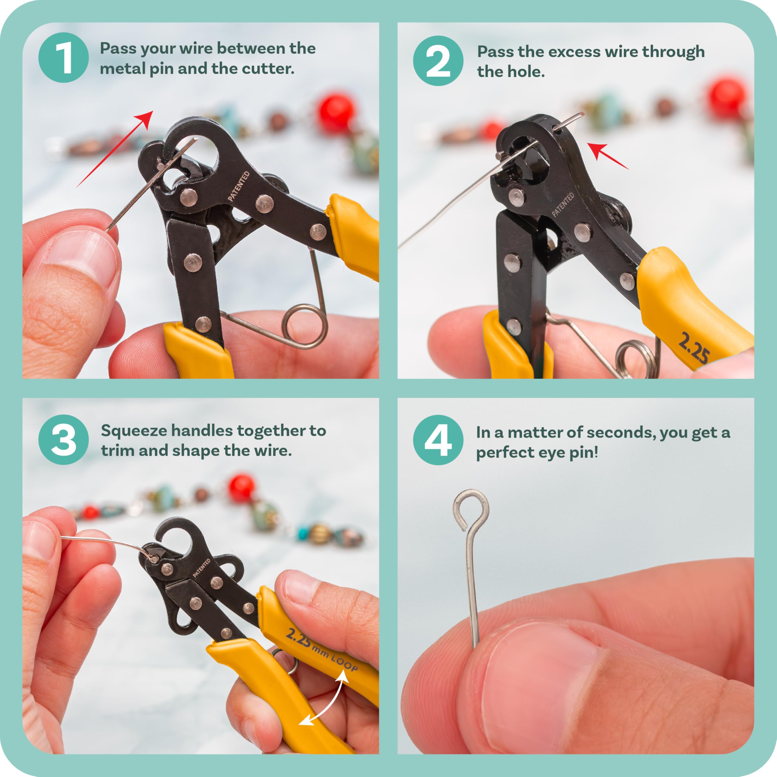 The Beadsmith 1-Step Looper Pliers, 2.25mm, 24-18g Craft Wire, Instantly Create Consistent Loops for Rosaries, Earrings, Bracelets, Necklaces and Wire Jewelry in One Step