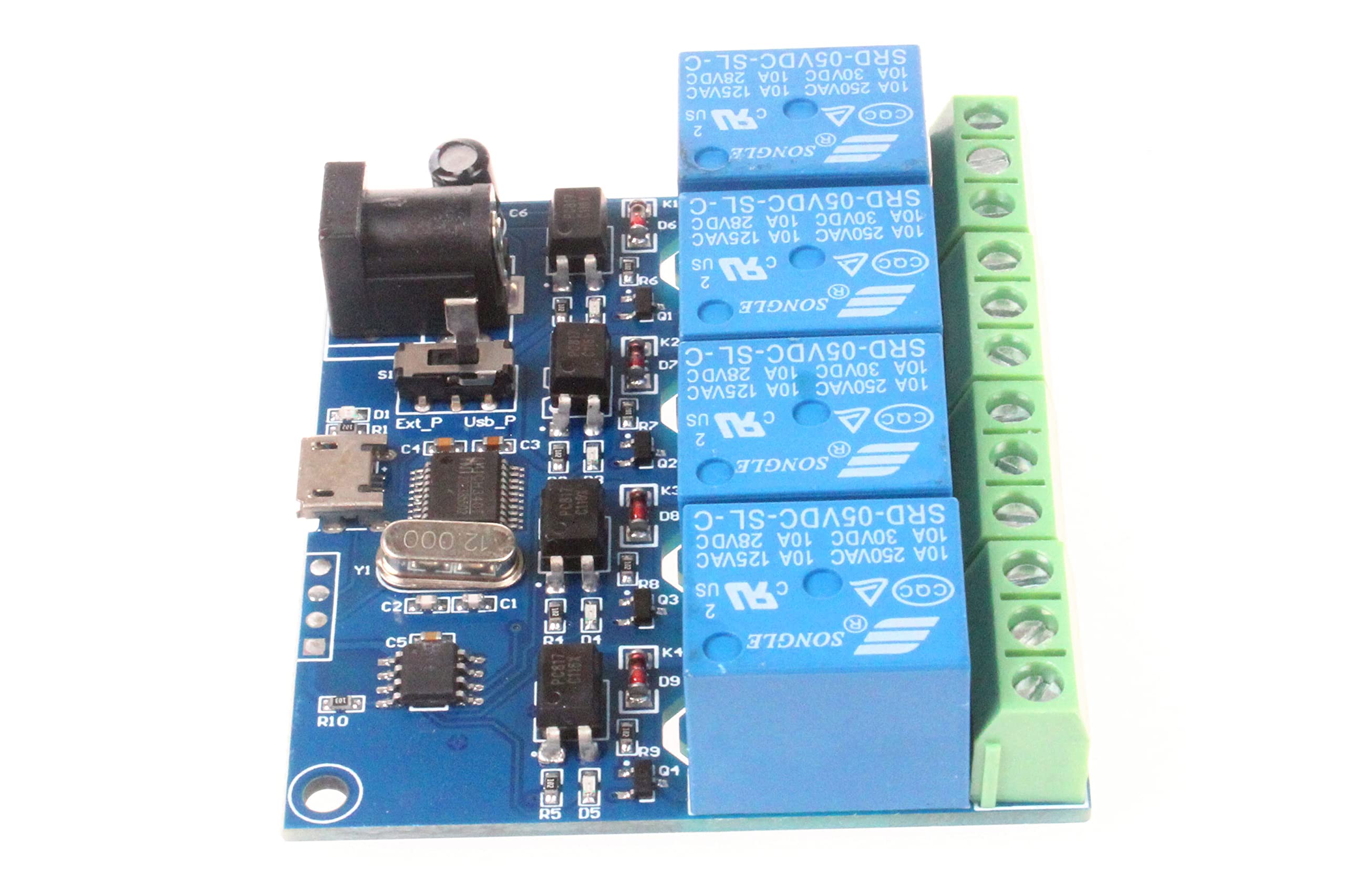 NOYITO 4-Channel Micro USB Relay Module USB Smart Control Switch USB Intelligent Control Switch