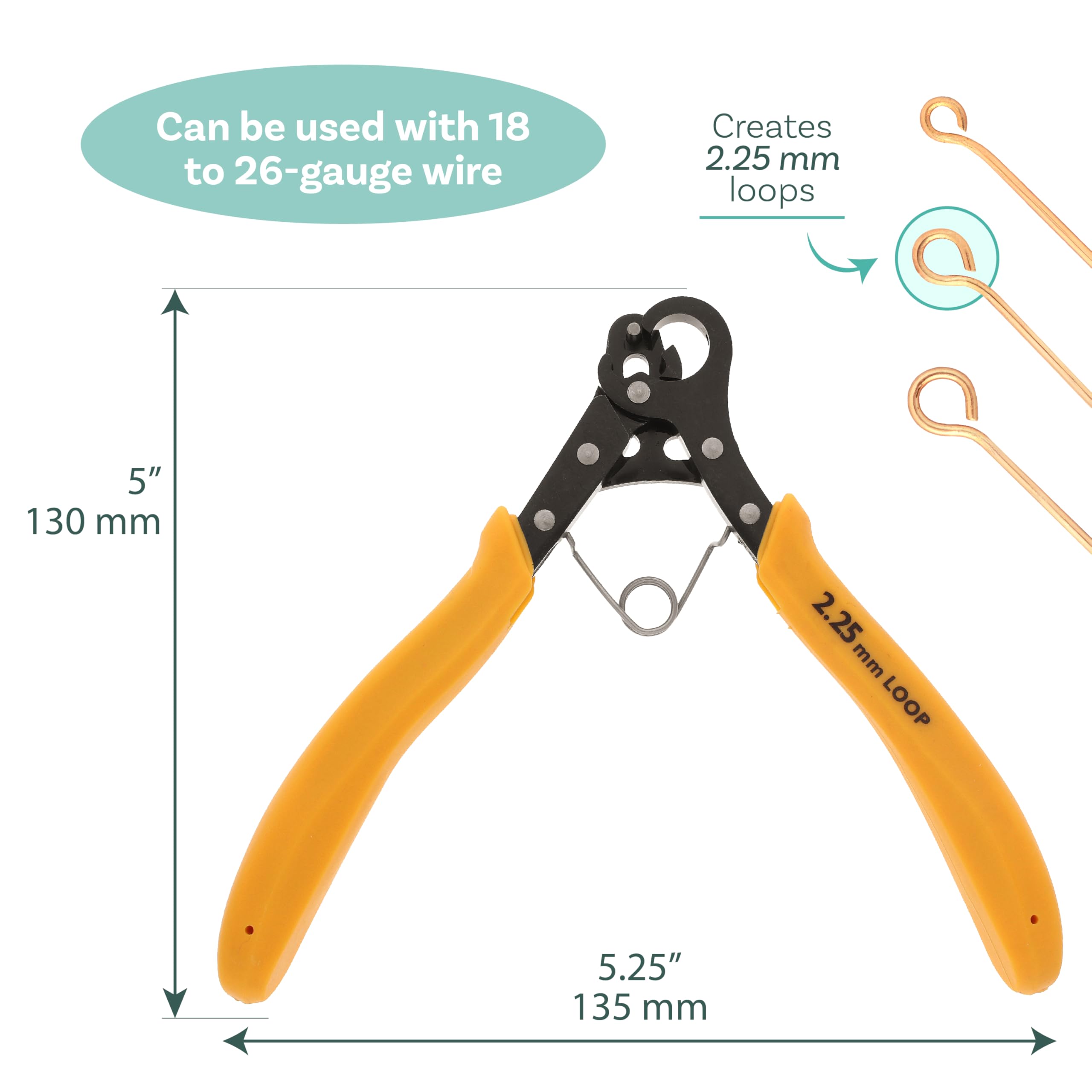 The Beadsmith 1-Step Looper Pliers, 2.25mm, 24-18g Craft Wire, Instantly Create Consistent Loops for Rosaries, Earrings, Bracelets, Necklaces and Wire Jewelry in One Step