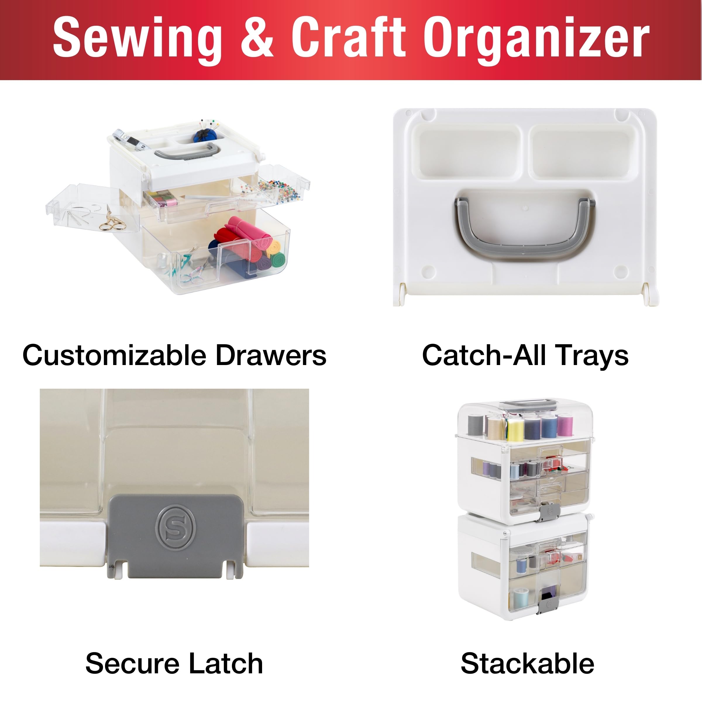 SINGER 01779 Storage Case, White