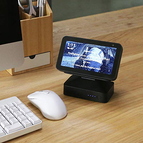 GGMM ES5 Battery Base for Show 5, Wireless Show 5 Battery Base Make Smart Speaker Portable, Show 5 Stand, Magnetic Attachment, Black (Show 5 Not Included)