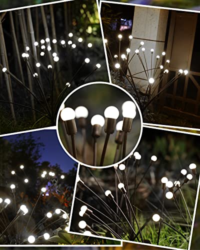 Otdair Solar Lights for Outside Garden,New-Upgraded 4 Pack Solar Lights Outdoor Waterproof,Outdoor Lights Solar Powered,Garden Lights Solar Outdoor for Backyard Garden White 8LED