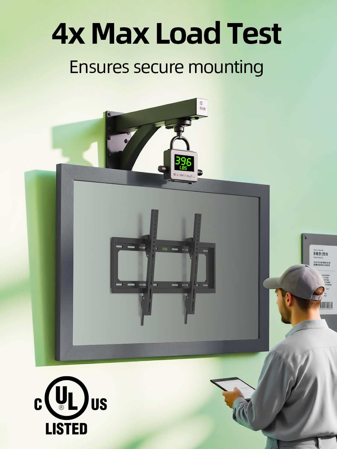 Tilting TV Wall Mount Low Profile for Most 26-55" Flat Screen LED, LCD, Curved TVs, Tilt TV Mount Bracket VESA 400x400mm- Holds Up to 99lbs, Easily Lock and Release to Mount on 12" or 16" Stud