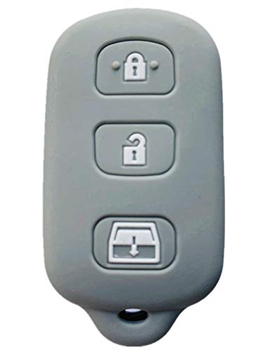 Rpkey Silicone Keyless Entry Remote Control Key Fob Cover Case protector Replacement Fit For 1999-2009 Toyota 4Runner 2001-2008 Toyota Sequoia HYQ12BBX HYQ12BAN HYQ1512Y(gray)