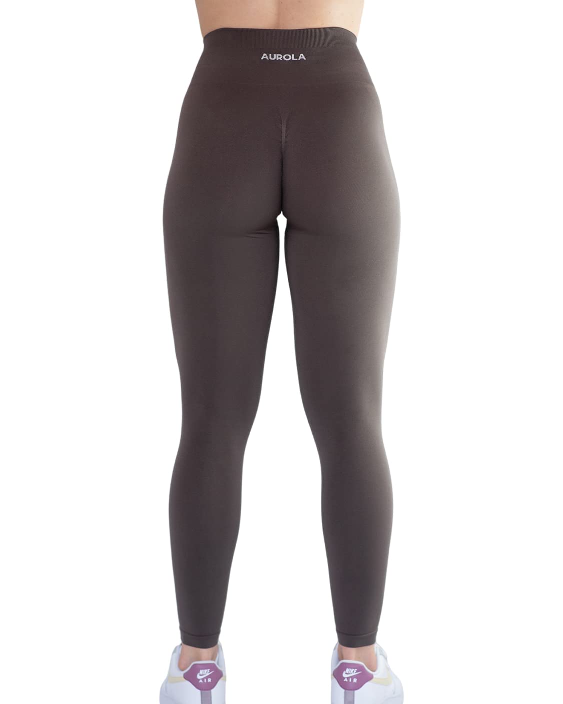 Seamless Scrunch Legging Women Yoga Pants 7/8 Tummy Control Workout Running for Fitness Sport Active Legging-25''(M,Chestnut Brown