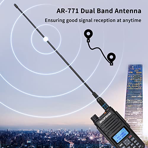 Ham Radio Baofeng BF-H6 10W High Power Two Way Radio Dual Band Handheld Walkie Talkie with Extra Battery Car Charger Programming Cable etc,2Pack