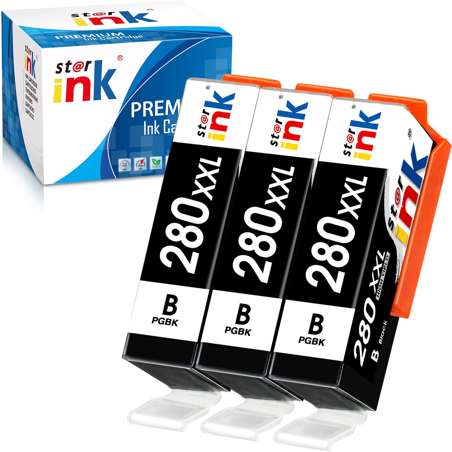 Starink Compatible Ink Cartridge Replacement for Canon 280 PGI-280XXL Black Work for Pixma TR8520 TR7520 TR8620 TS9120 TS8320 TS6120 TS6220 TS6320 TS8120 TS8220 TR7500 TR8500 TR8600 TR8620a(3 PGBK)