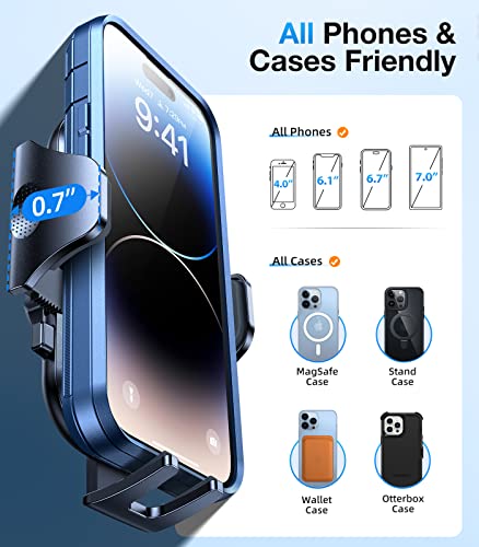 VICSEED Universal Phone Mount for Car [Strong Suction] [Flexible Durable Long Arm] Gooseneck Car Phone Holder Mount Windshield Dashboard 360 Rotation Cell Phone Holder Car for All Mobiles & Cases
