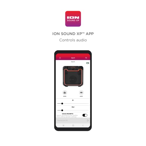 Ion Sport MK3 - High-Power All-Weather Rechargeable Bluetooth and NFC Enabled Speaker (Renewed)