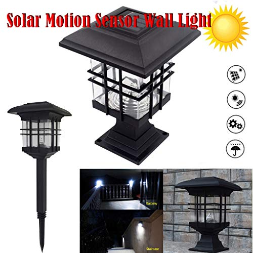 Toxz Solar Energy Waterproof Garden Lamp Decorative Outdoor Light,Wall/Road Lamp,Courtyard Lawn Lamp,Long Service Life,Warm White/Whiter