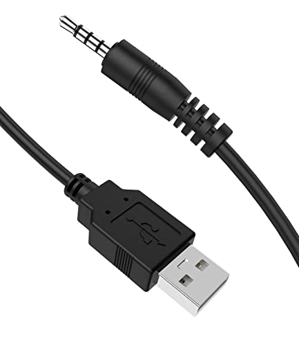 BERLAT 3.5mm Male AUX Audio Jack to USB 2.0 Male Charge Cable Adapter Cord, 2pack Audio Car Stereo Jack Cables to USB 2.0, USB Connection Kit, for Music Player- 3.3ft(Support Data Transmission)