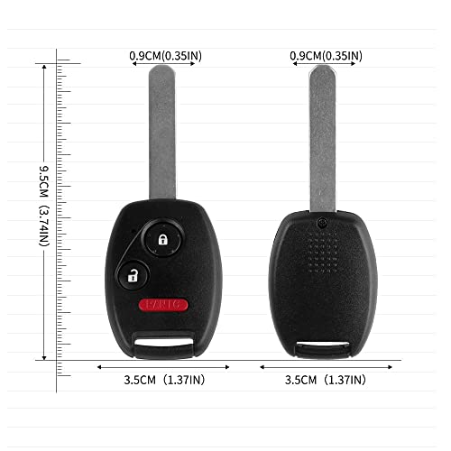 Keyless Entry Remote Car Key Fob Replacement Fits Fob for Honda 2005 2006 2007 2008 Pilot Replacement for CWTWB1U545