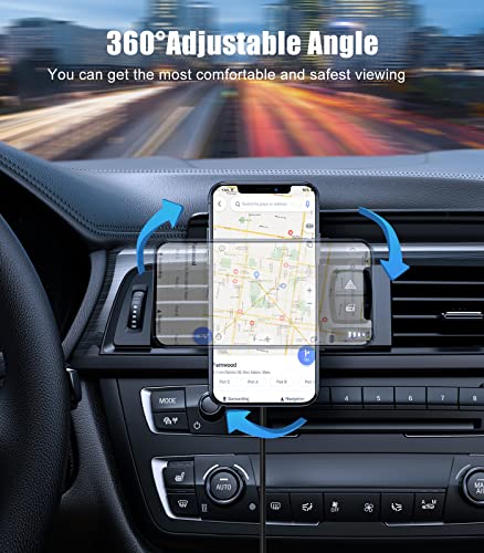 [2023 Upgraded] Magnetic Wireless Car Charger, MOKPR Air Vent Mag-Safe Car Charger Mount Compatible with iPhone 14/14 Plus/14 Pro/14 Pro Max and 13/12 Series, with 36W QC 3.0 Fast Car Charger