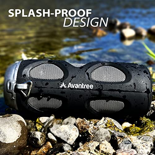 Avantree Cyclone - Portable Bluetooth Bike Speaker with Bicycle Mount, SD Card Slot, 10W Bass-Enhanced Audio, and Splashproof/Shockproof/Dustproof Build, Perfect for Bikes & Scooters