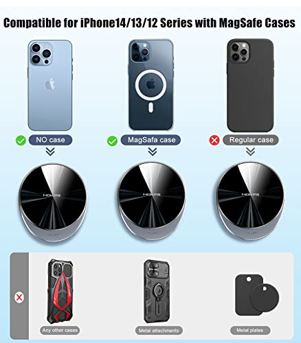 [2023 Upgraded] Magnetic Wireless Car Charger, MOKPR Air Vent Mag-Safe Car Charger Mount Compatible with iPhone 14/14 Plus/14 Pro/14 Pro Max and 13/12 Series, with 36W QC 3.0 Fast Car Charger