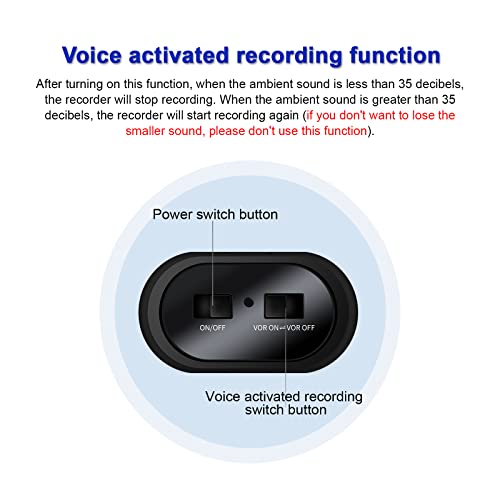128GB Magnetic Voice Activated Recorder,2000 Hours Recording Capacity,Continuous Recording for 12 Days,Digital Audio Recorder, Small Recording Devices,STTWUNAKE
